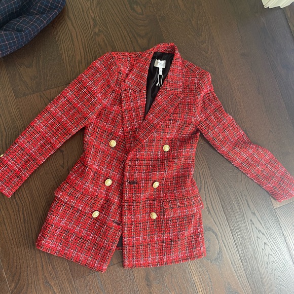 10 Crosby Derek Lam | Jackets & Coats | Nwt Derek Lam Red Tweed Blazer ...